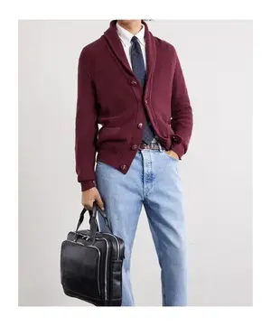 Brunello Cucinelli Malfile Shawl Collar Cardigan - Red