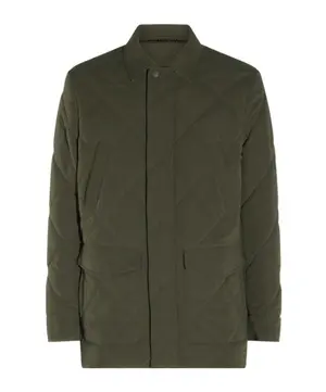 Canali Quilted Button-front Coat - Green