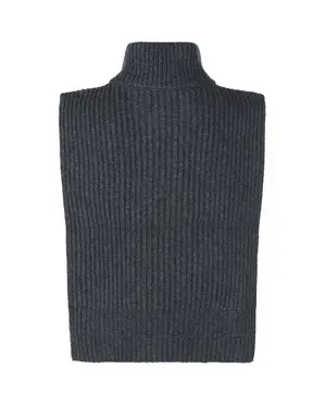 MAISON MARGIELA Ribbed Knit Turtleneck Vest With Half-zip Closure