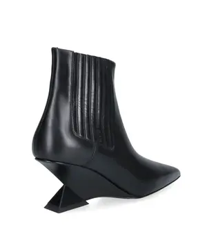 Attico Geometric Heel Ankle Boots