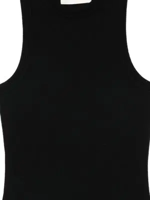 LISA YANG Ribbed Sleeveless Round Neck Vest