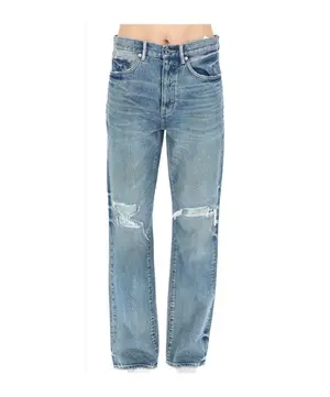 PURPLE BRAND Distressed Straight-leg Jeans - No