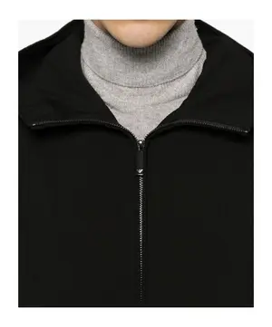 Emporio Armani Blouson Jacket Seersucker With Down And Feather Padding
