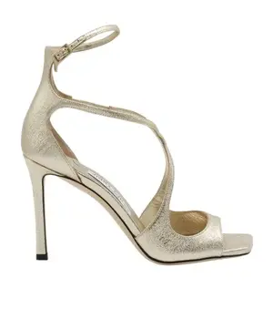 JIMMY CHOO Square-toe High-heeled Sandals - Nude