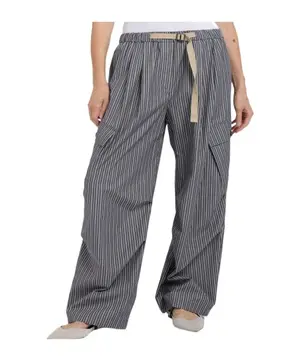 Brunello Cucinelli Striped Casual Trousers - Gray