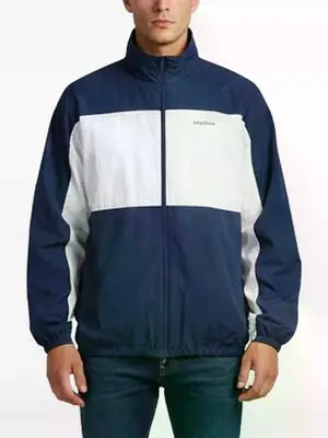 Balenciaga Color-block Logo Print Jacket - Blue