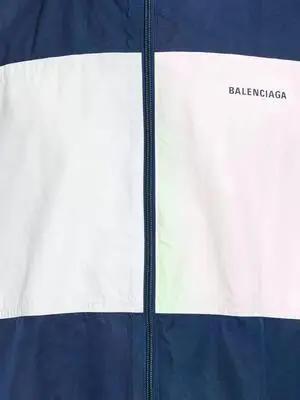 Balenciaga Color-block Logo Print Jacket