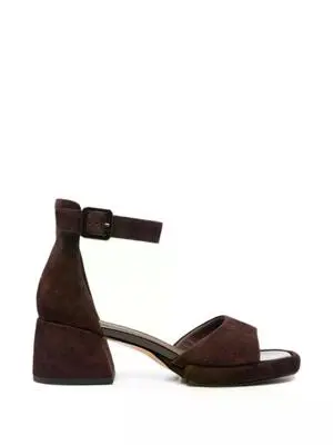 ADRIANNA FERETTI Buckle-fastening Block-heel Sandals - Brown