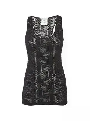 Givenchy Lace Floral Tank Top - Black