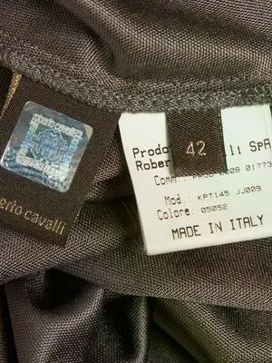 Roberto Cavalli Grey V-neck Ruched Mini Dress