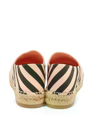 Off-White Striped Canvas Espadrilles