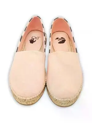 Off-White Striped Canvas Espadrilles