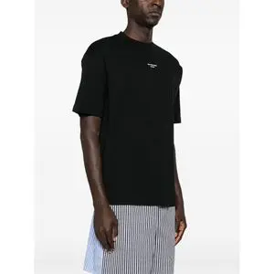 Drole De Monsieur Slogan-print Cotton T-shirt - Black