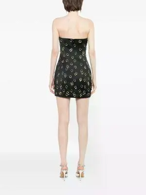 Cynthia Rowley Ring Embellished Strapless Mini Dress