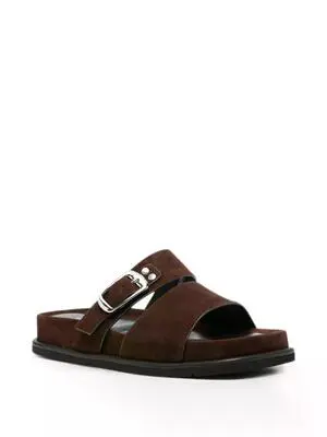 ADRIANNA FERETTI Suede Sandals With Buckle Fastening