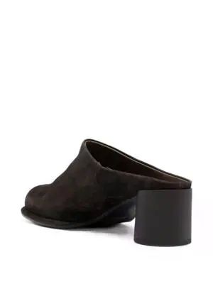 ADRIANNA FERETTI Adrianna Ferretti Suede Block-heel Mules - Brown