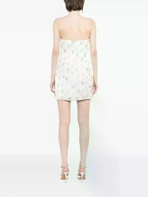 Cynthia Rowley Ring Embellished Strapless Mini Dress