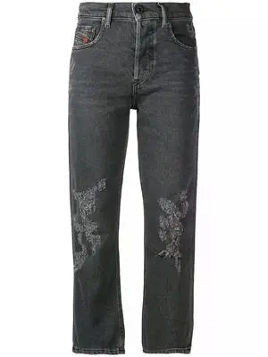 DIESEL® Cropped Slim Fit Jeans