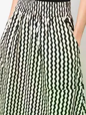 BY MALENE BIRGER Tarrana Wavy-stripe A-line Midi Skirt