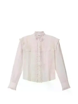 MARANT ETOILE Lonzie Embroidered Top - Pink