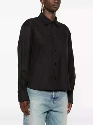 Victoria Beckham Logo Embroidered Button-down Shirt