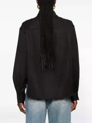 Victoria Beckham Logo Embroidered Button-down Shirt