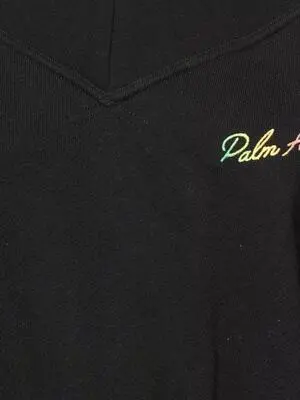 Palm Angels Embroidered Off-shoulder Sweatshirt