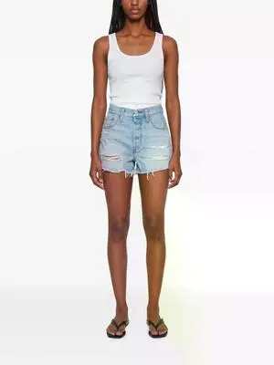 LEVI'S 501 Distressed Frayed-hem Denim Shorts