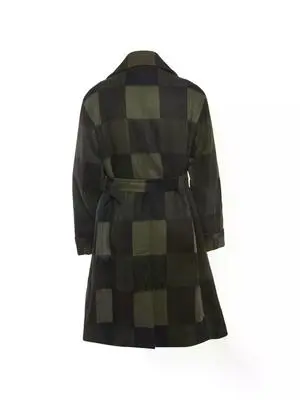 FERRAGAMO Double-breasted Check Wool Coat
