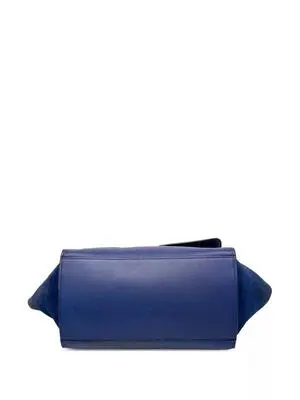 Celine Small Calfskin And Suede Trapeze Satchel