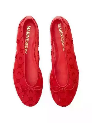 MARINE SERRE Moonogram Mesh Ballet Flats