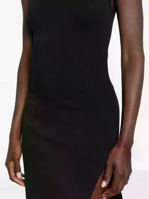 Wardrobe.NYC Side-slit Scoop-neck Midi Dress