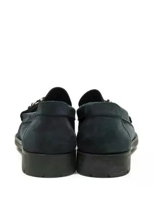 FERRAGAMO Gancini Nubuck Leather Loafers