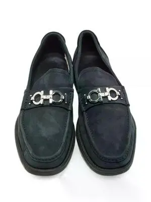 FERRAGAMO Gancini Nubuck Leather Loafers