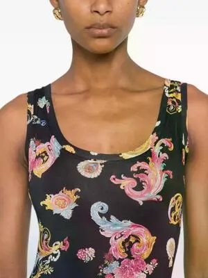 Versace Baroque Print Sleeveless Midi Dress