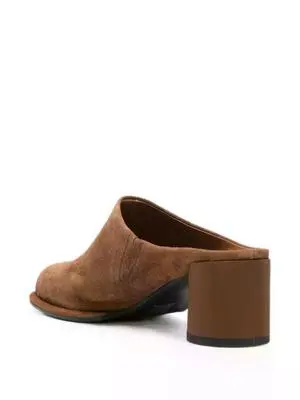 ADRIANNA FERETTI Suede Block-heel Mules