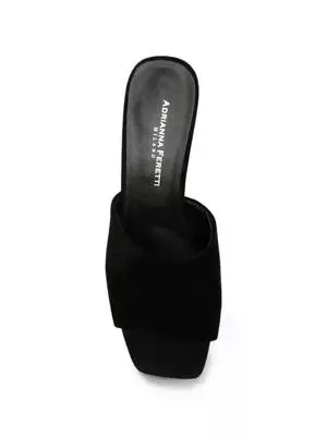 ADRIANNA FERETTI Adrianna Ferretti Crystal Embellished Block Heel Sandals
