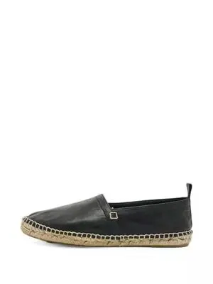 Loewe Leather Espadrille Flats - Black