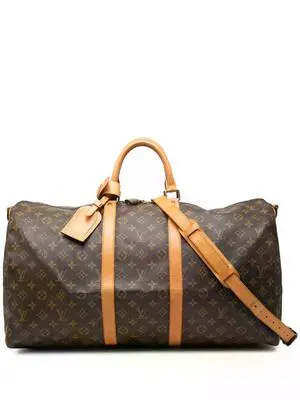LOUIS VUITTON Keepall Bandoulière 55 Travel Bag - Brown
