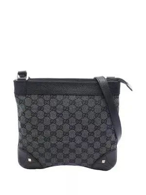 Gucci Gg Canvas Crossbody Bag - Grey