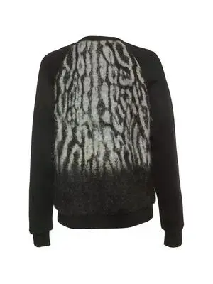 Roberto Cavalli Animal-print Mohair-blend Jersey Jacket - Black