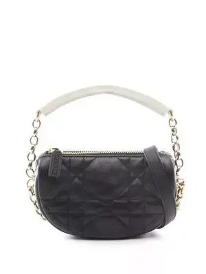Dior Lambskin Cannage Vibe Satchel - Black