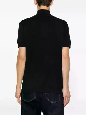 SERGIO TACCHINI Logo-embroidered Zip-neck Polo Shirt