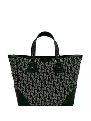 Dior Diorissimo Trotter Canvas Zip Tote Bag - Black