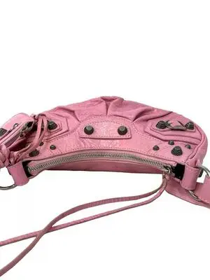 Balenciaga Lambskin Motocross Le Cagole Xs Crossbody Bag - Pink