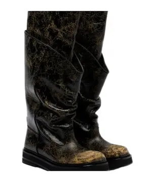 Attico Versatile Stylish Knee-high Boots - Black