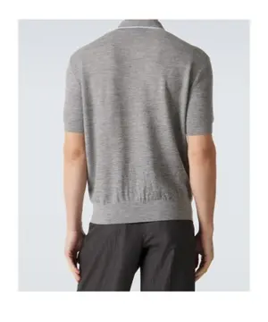 Giorgio Armani Cashmere And Silk Polo Shirt