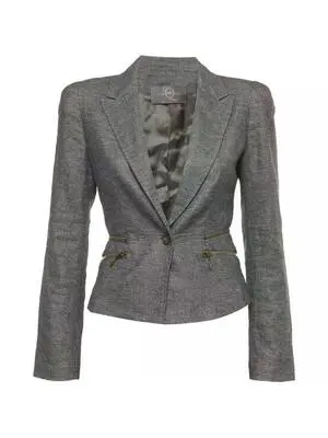 Alexander McQueen Cropped Blazer With Zip Detail