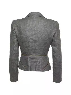 Alexander McQueen Cropped Blazer With Zip Detail