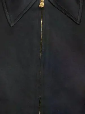 Versace Satin Cropped Zip-up Jacket